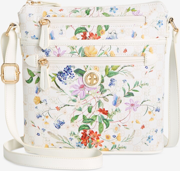 Giani Bernini Small Floral North South Crossbody, Exclusively at Macy's ...