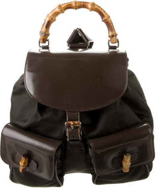 Gucci Nylon Bamboo Backpack - ShopStyle