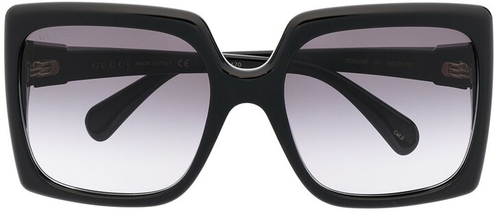 Gucci Eyewear Interlocking G oversized square-frame sunglasses - ShopStyle