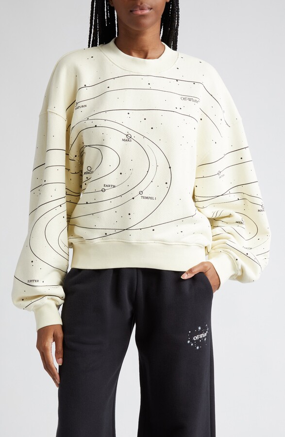 Off-White Solar System Cotton Crewneck Sweatshirt - ShopStyle
