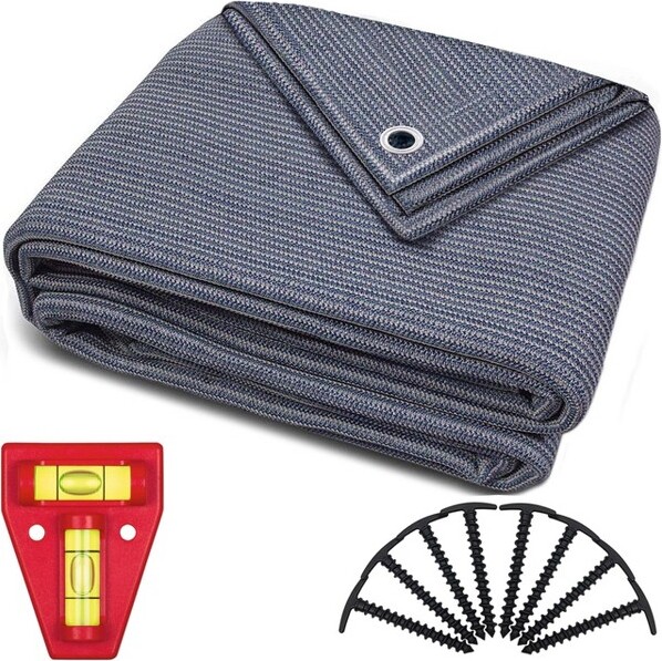 smartpeas 118'' x 197'' Polyethylene (HDPE) groundsheet with Stainless ...