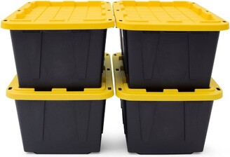 TOUGH BOX 27 Gallon Construction Grade Plastic Stackable Storage ...