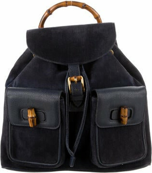 Gucci Suede Bamboo Backpack - ShopStyle