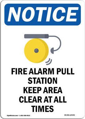 SignMission Fire Alarm Pull Station Sign - ShopStyle Laptop Carts & Stands