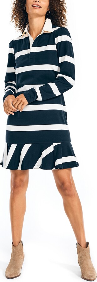 Nautica Women's Rugby Striped Long-Sleeve Dress - ShopStyle