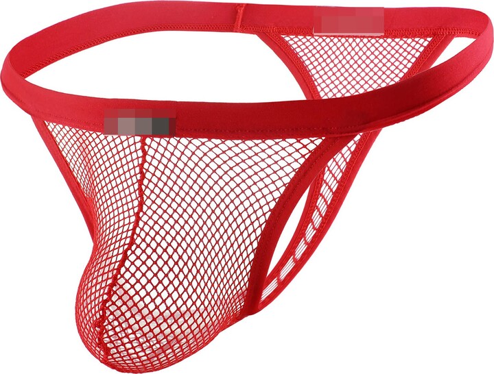 Faringoto Men's Thongs Underwear Bikini Red G-String - ShopStyle Briefs