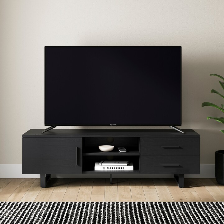Dunelm Freddie TV Unit for TVs up to 60" Black Wood - ShopStyle ...