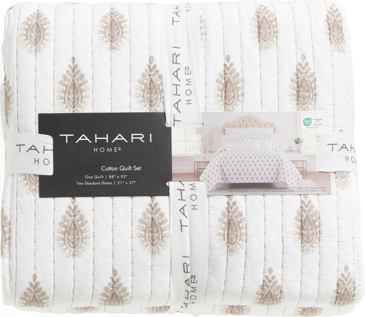 Tahari Home Arlyce Foulard With Rice Stitch Quilt Set - ShopStyle