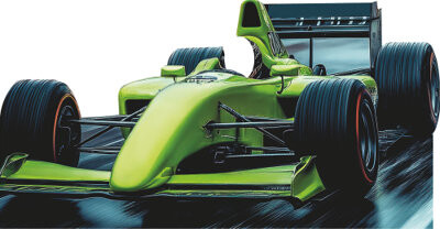 Wet Paint Printing SS11137 Green F1 Formula 1 Race Car Stand In ...