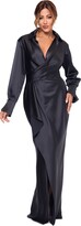 Xscape Evenings Women's Satin Shirtdress Gown - ShopStyle Formal Dresses