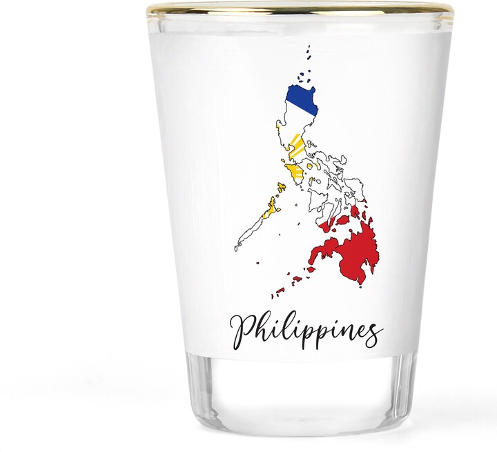 Etsy Philippines Shot Glass - Flag Chinese Filipino Gift Map Outline ...