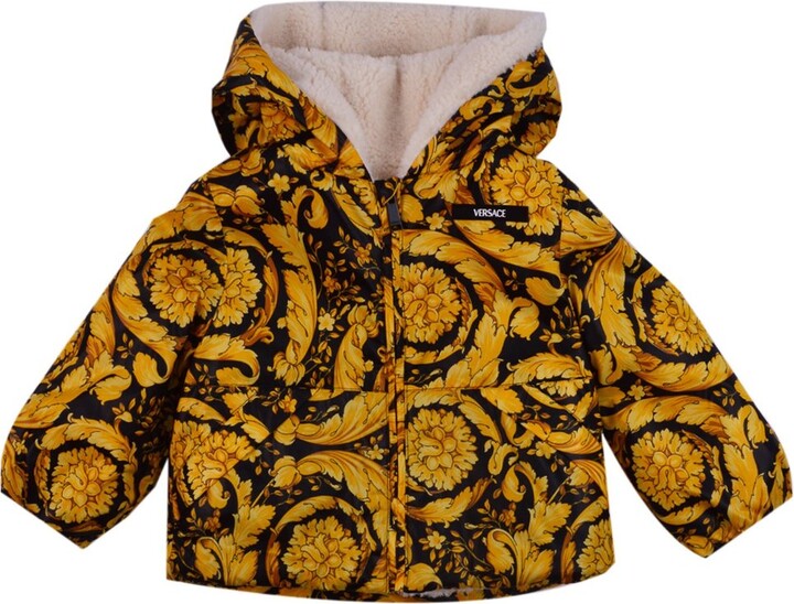 Versace Children Greca-Printed Hooded Puffer Jacket - ShopStyle Girls ...