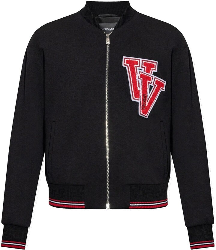 Versace Patch Bomber Jacket - ShopStyle Wool Coats
