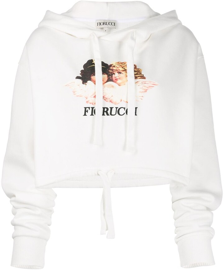 Fiorucci Vintage Angels cropped hoodie - ShopStyle