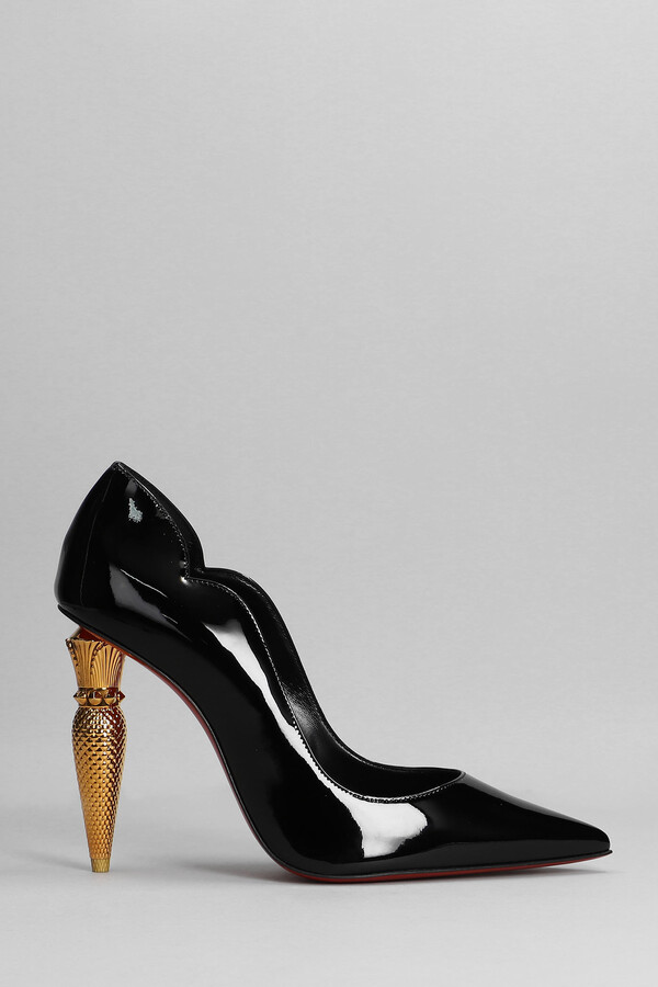 Christian Louboutin Lipchick 100 Pumps In Black Patent Leather ...