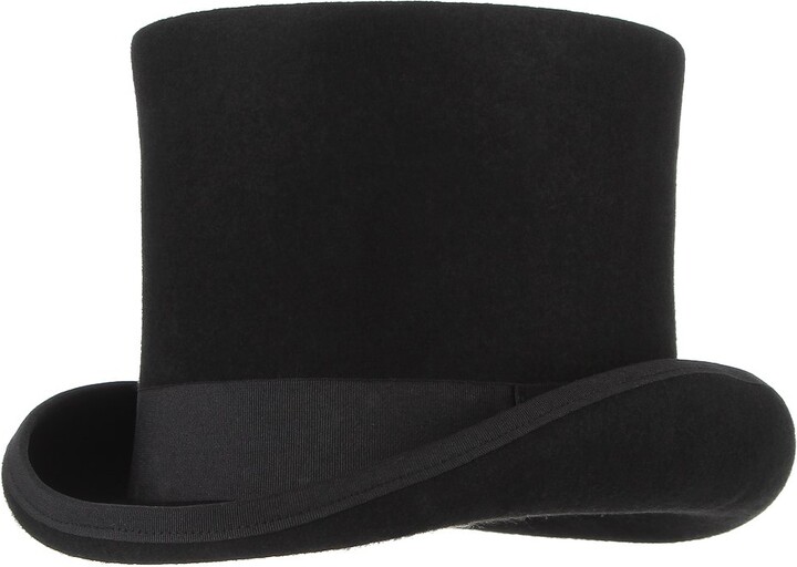 GEMVIE Men's Wool Felt Stage Magic Adults Costume Tall Top Hat 6.7" High Black S 54-56cm - ShopStyle