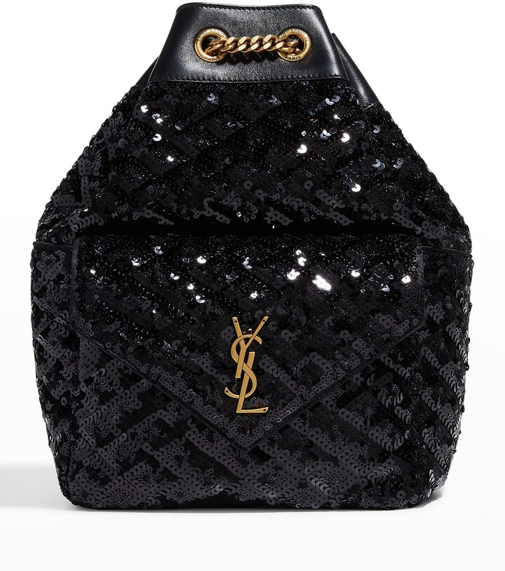 Saint Laurent Sequin Satin Chain Backpack - ShopStyle