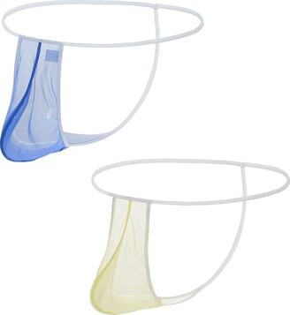 BIATWOWR Mens Sexy Underwear See Through G Strings Thongs Male Low Rise ...