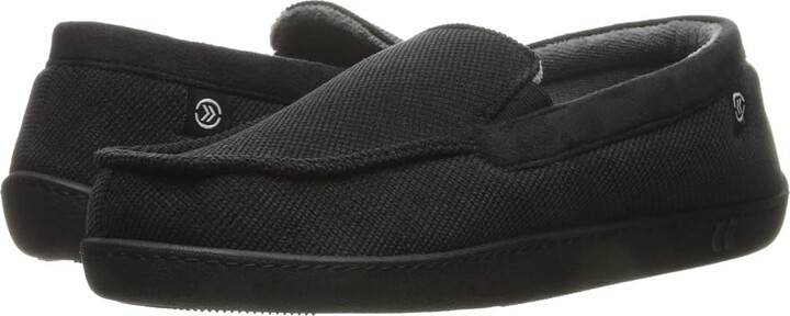 Isotoner Men's Diamond Corduroy Moccasin Slipper with Cooling Memory ...