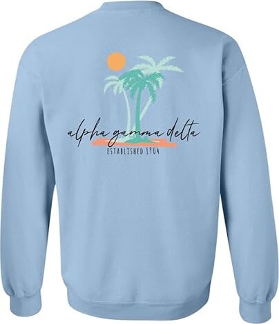 Kite and Crest Alpha Gamma Delta Sweatshirt - Alpha Gam Island ...