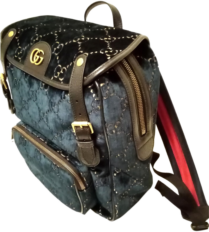 Gucci Green Velvet Backpacks - ShopStyle