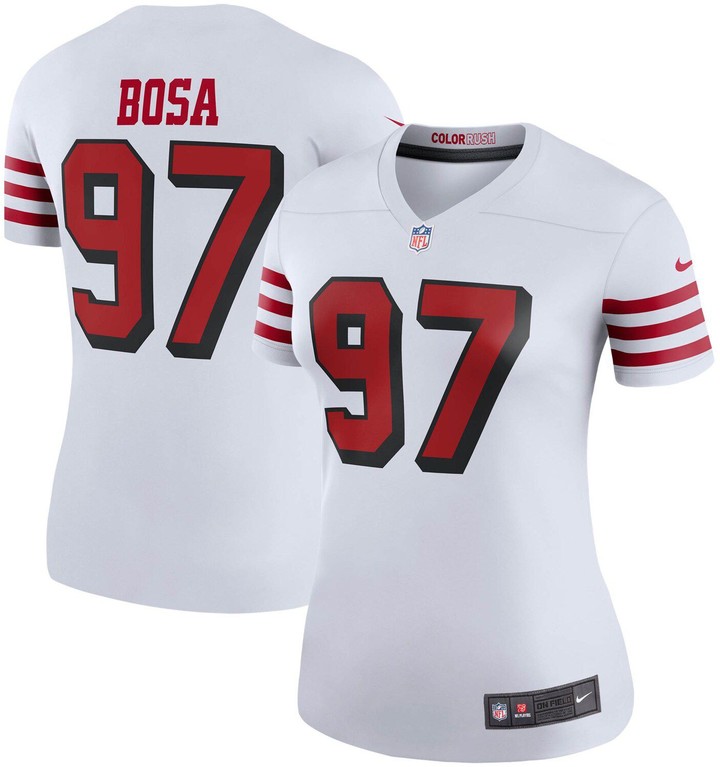 Nike Women's Nick Bosa White San Francisco 49ers Color Rush Legend ...