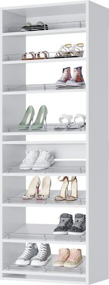 Modular Closets Built-in Closet Tower With Slanted Shoe Shelves ...