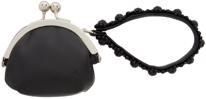Simone Rocha Black Beaded Snap Coin Pouch - ShopStyle Wallets & Card ...