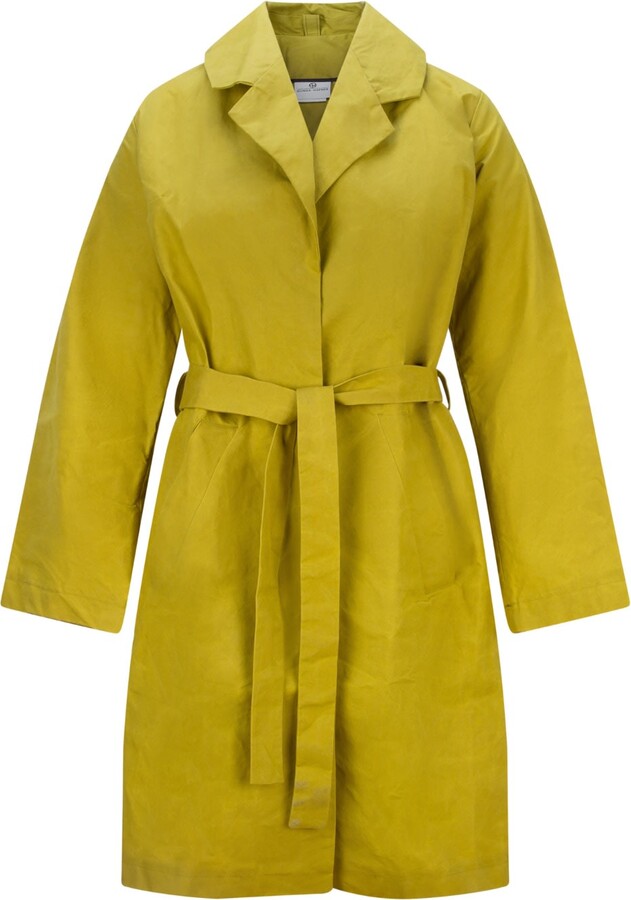 Gunda Hafner Ltd Lime Belted Rain Coat - ShopStyle