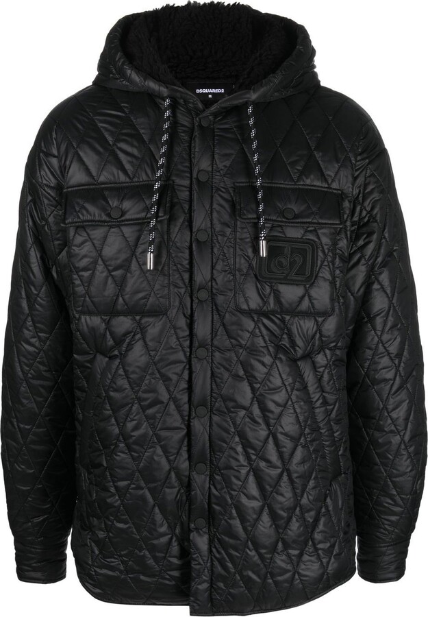 DSQUARED2 Logo-Patch Quilted Jacket - ShopStyle