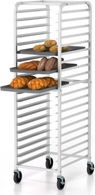 Prep & Savour 20-tier Bun Pan Speed Rack with Lockable Rubber Wheels ...