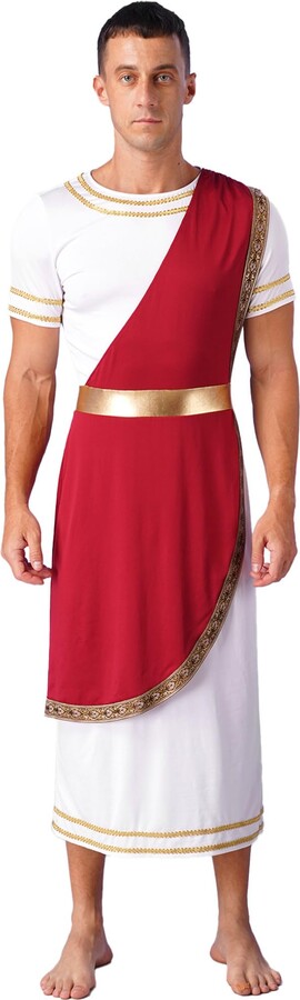 Kaerm Men's Greek Gods Cosplay Costume Robes Halloween Party Ancient ...