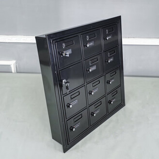 FixtureDisplays Recess Wall Mount Cell Phone Storage Locker, 12 Doors ...