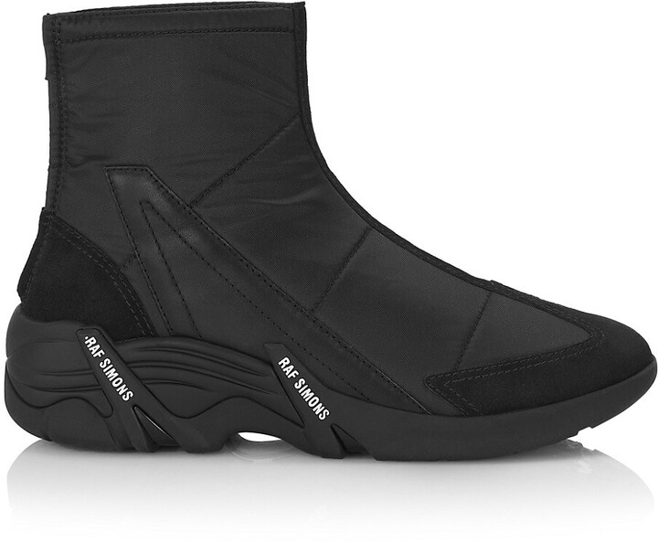 Raf Simons Cylon-22 Logo Nylon & Suede Boots - ShopStyle