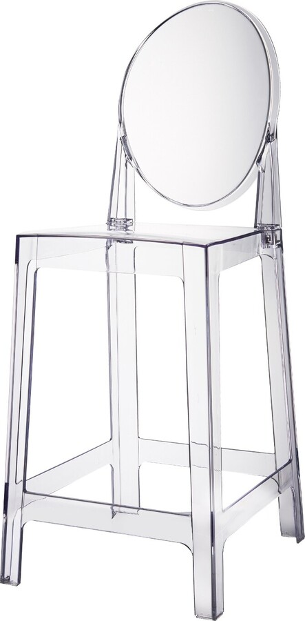 Set of 4 Smoke Modern 25" Seat Bar Stool Counter Height With Backs ...