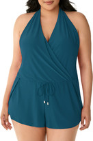 Magicsuit Plus Size Bianca Halter Romper One-Piece Swimsuit - ShopStyle