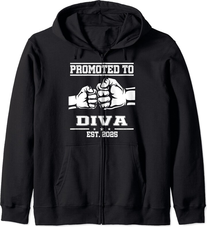 Team Diva Sister Family Matching Funny Promote To Diva Sister EST 2025 ...