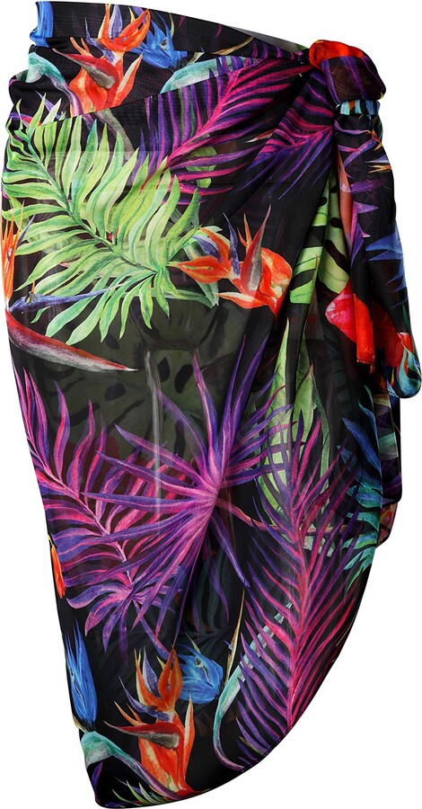 CHIC DIARY Women Swimwear Chiffon Pareo Beach Cover Up Bikini Sarong ...