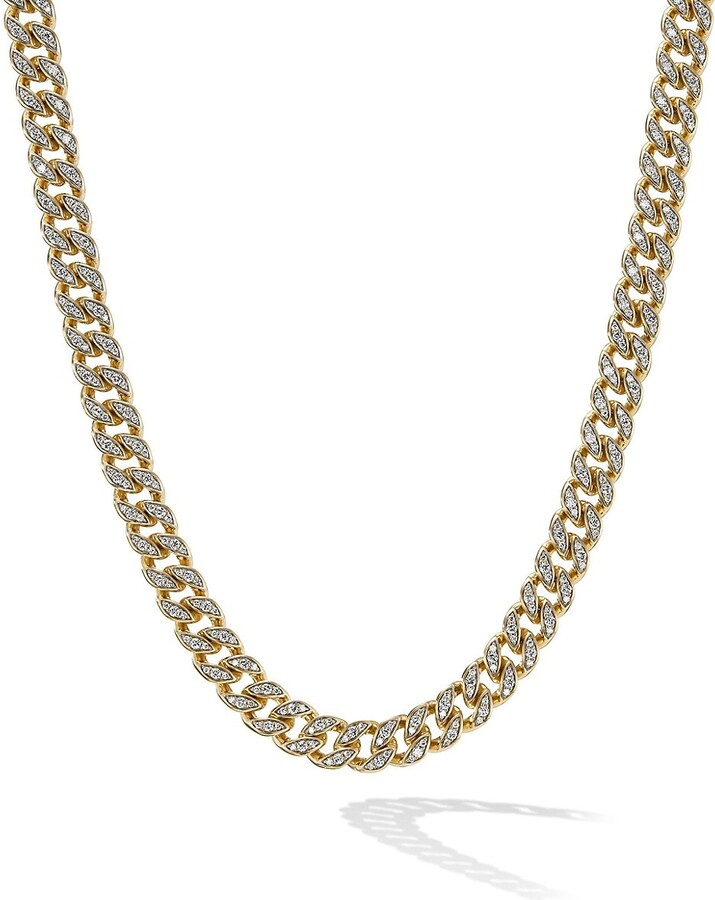 David Yurman Curb Chain Necklace In 18K Yellow Gold - ShopStyle