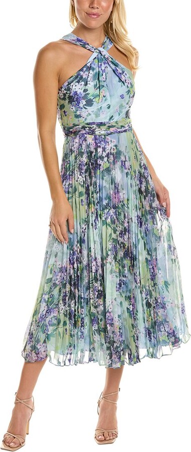 ML Monique Lhuillier Halter Midi Dress - ShopStyle
