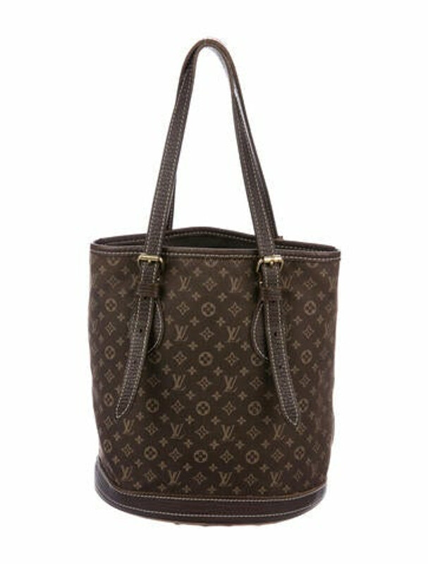 Louis Vuitton Mini Lin Petit Bucket Bag Brown - ShopStyle