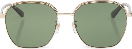 Gucci Eyewear Logo Engraved Oversized Frame Sunglasses - ShopStyle