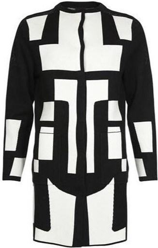 Icona 67081 Black and White Cardigan - ShopStyle