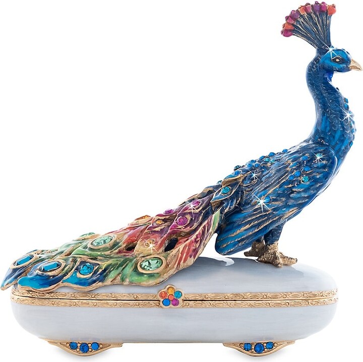 Jay Strongwater Rainbow Peacock Box - ShopStyle Decor