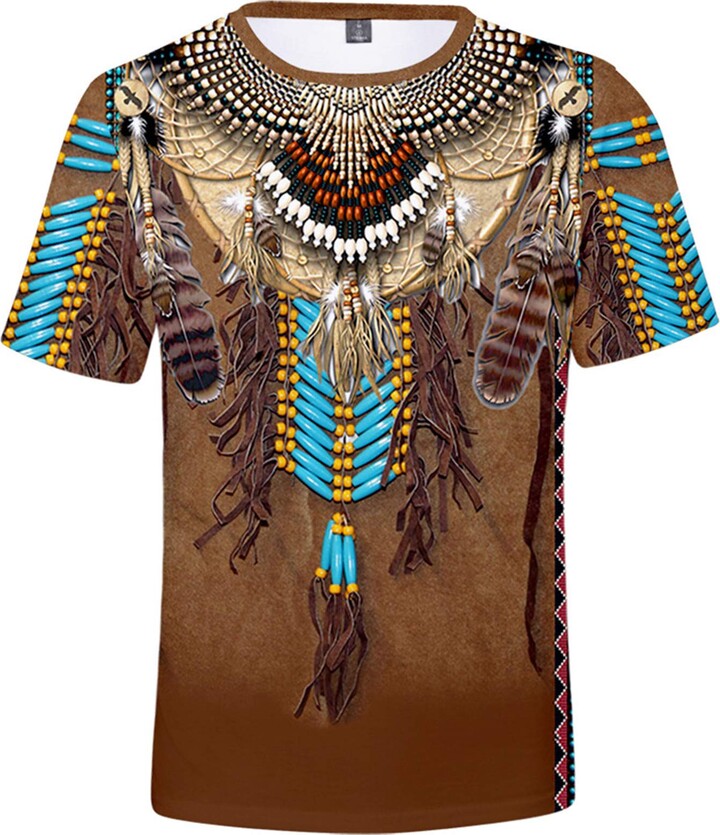 SIAOMA Unisex Native American Short Sleeve Tees Native Indians T-Shirt ...