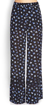 Forever 21 Floral Wide-Leg Pants - ShopStyle