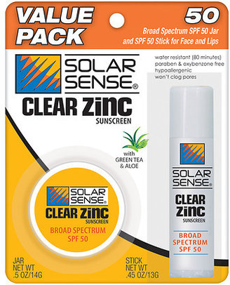 Solar Sense Clear Zinc Face Jar & Stick Sunscreen SPF 50, Value Pack ...