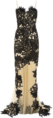 Creed Pamela - Nude and Black Mesh Maxi Dress - ShopStyle Bridesmaid