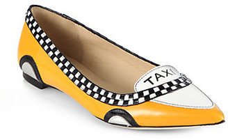 Kate Spade Go Taxi Leather Flats - ShopStyle